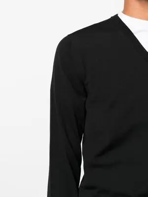 ZANONE V-neck Knit Jumper - Black