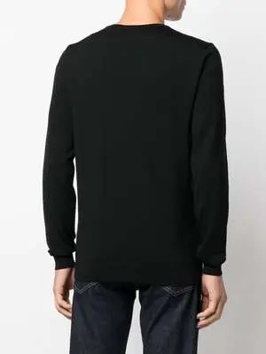 BOSS V-neck Wool Jumper - Black