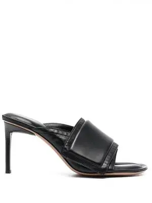 Jacquemus Les Mules Aqua Leather Sandals - Black