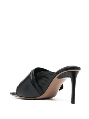 Jacquemus Les Mules Aqua Leather Sandals - Black