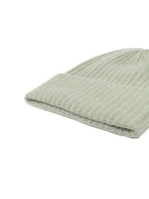 LISKA Rib-knit Cashmere Beanie - Green