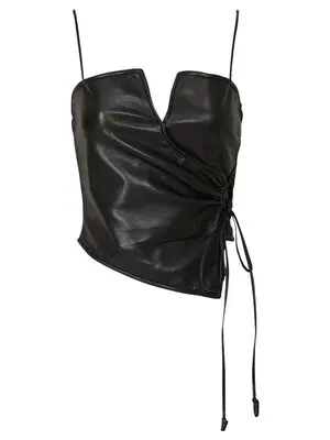 Nanushka Cosimo Faux Leather Top