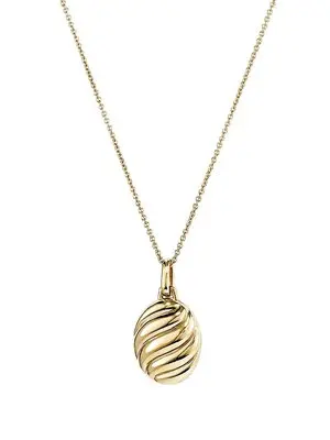 Mejuri  - Croissant Oval Locket Necklace