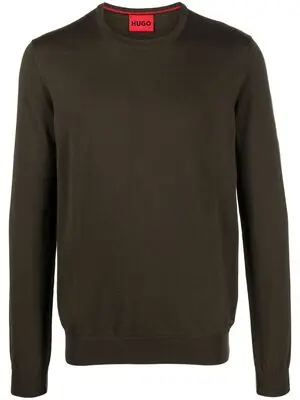 BOSS Crew-neck Jumper - Brown