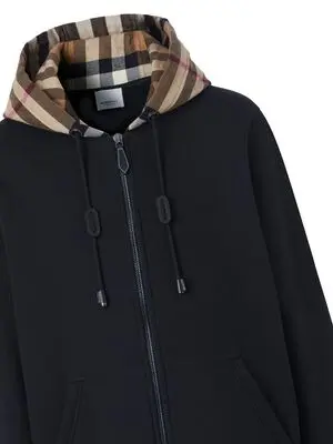 Burberry Check-pattern Zip-up Hoodie