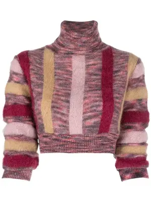 Dsquared2 Striped Roll-neck Jumper - Red