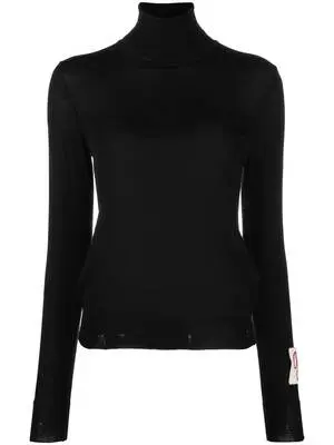 GOLDEN GOOSE Roll-neck Fitted Jumper - Black