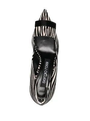SERGIO ROSSI Sr1 90mm Zebra-print Pumps