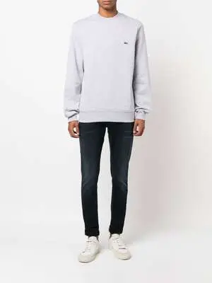 Lacoste Crew Neck Fleece Jumper - Grey