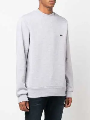 Lacoste Crew Neck Fleece Jumper - Grey