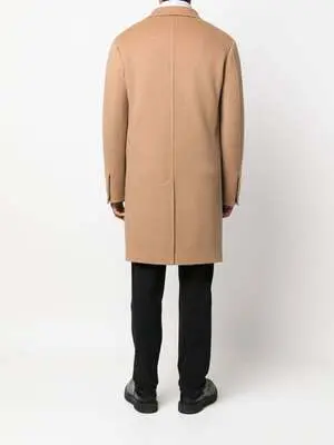 Zegna Single-breasted Coat With Zip Pocket