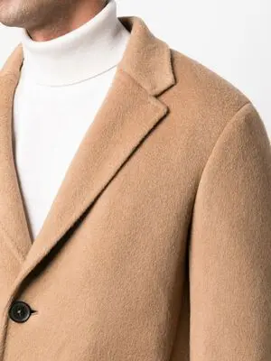 Zegna Single-breasted Coat With Zip Pocket