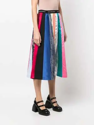Viktor & Rolf Patchwork A-line Midi Skirt