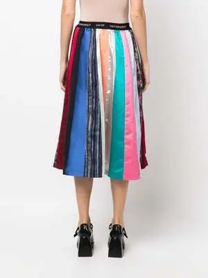 Viktor & Rolf Patchwork A-line Midi Skirt