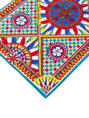 Dolce & Gabbana Graphic-print Terry Cotton Bath Mat - Yellow