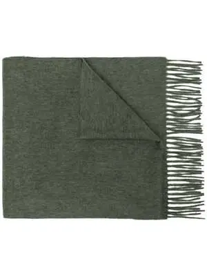 N.peal Fringed-edge Cashmere Scarf - Green
