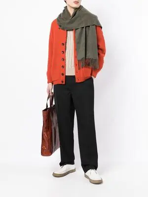 N.peal Fringed-edge Cashmere Scarf
