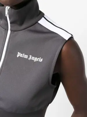 Palm Angels Logo-print Zip-up Vest