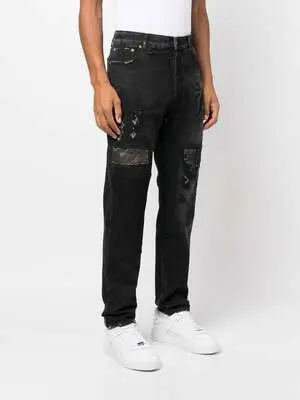Palm Angels Palm Tree Patch Straight-leg Jeans