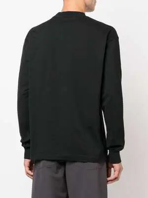 Palm Angels Burning Logo-print Long-sleeve T-shirt