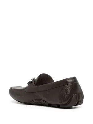 FERRAGAMO Gancini Horsebit Driver Loafers - Brown