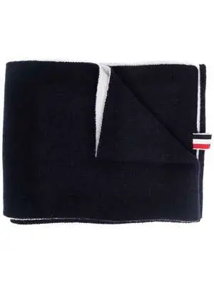 Thom Browne Lobster Intarsia-knit Wool Scarf - Blue