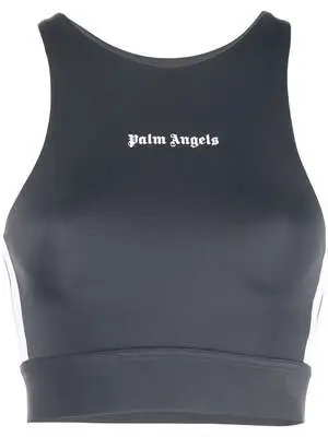 Palm Angels Logo-print Compression Top - Grey