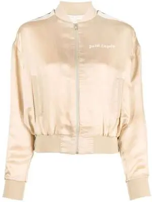 Palm Angels Striped Bomber Jacket