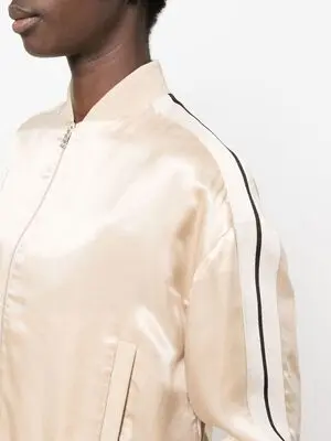 Palm Angels Striped Bomber Jacket
