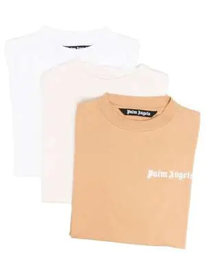 Palm Angels Logo-print Short-sleeve T-shirt 3-pack - White