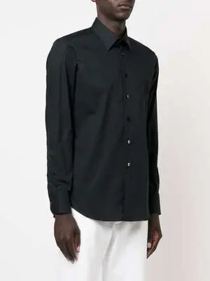 BILLIONAIRE Silver Cut Long-sleeved Shirt - Black