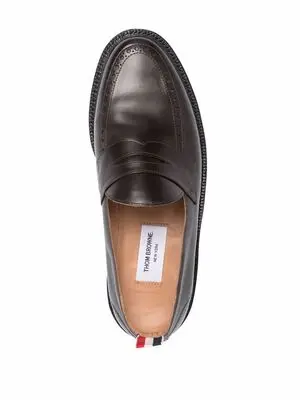 Thom Browne Goodyear-sole Penny-slot Loafers - Brown