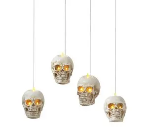 GERSON INTERNATIONAL S/4 B/o Hanging Skull Appear To Hang In Mid-air Gerson Co - One-color