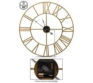 SORBUS Analog Wall Clock 24' Roman Numeral St Yle