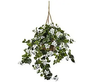 NEARLY NATURAL Bougainvillea Hanging Basket - One-color