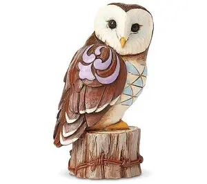 JIM SHORE Mini Owl On Tree Stump