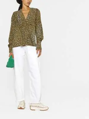 MARANT ETOILE V-neck Printed Blouse