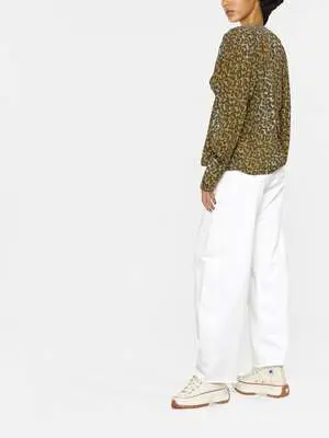 MARANT ETOILE V-neck Printed Blouse