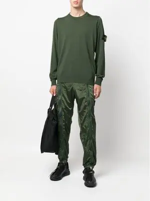 Stone Island Compass Patch Jumper - Green