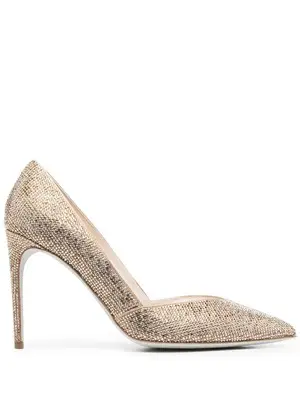 Rene Caovilla 105mm Rhinestone-embellished Leather Pumps