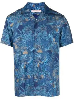 Orlebar Brown Tropicana-print Shirt - Blue