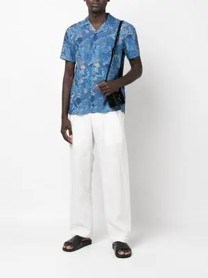 Orlebar Brown Tropicana-print Shirt - Blue