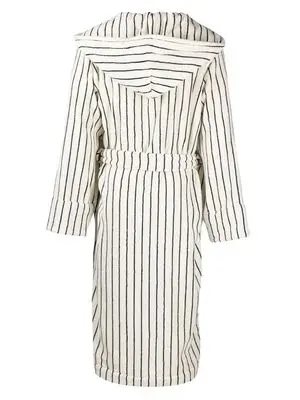 TEKLA Striped Hooded Bathrobe