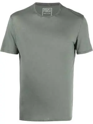 Fedeli Short-sleeve Cotton T-shirt - Green