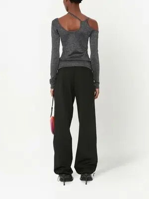 JW Anderson Cut-out Metallic Asymmetric Top - Grey