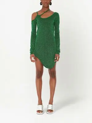 JW Anderson Glitter Cut-out Asymmetric Dress