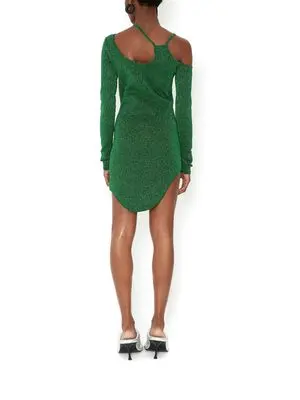 JW Anderson Glitter Cut-out Asymmetric Dress