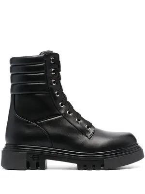 BALDININI Leather Combat Boots