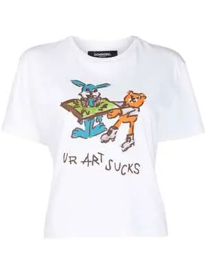 DOMREBEL Ur Art Sucks Print T-shirt