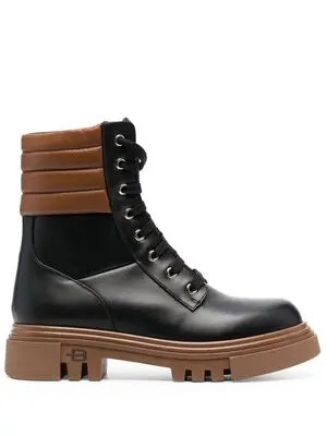 BALDININI Leather Combat Boots